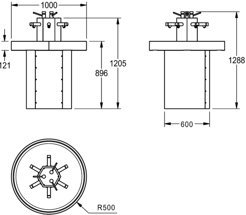KWC Saturn Rundwaschtisch SANX605 kaufen | Spülenshop24