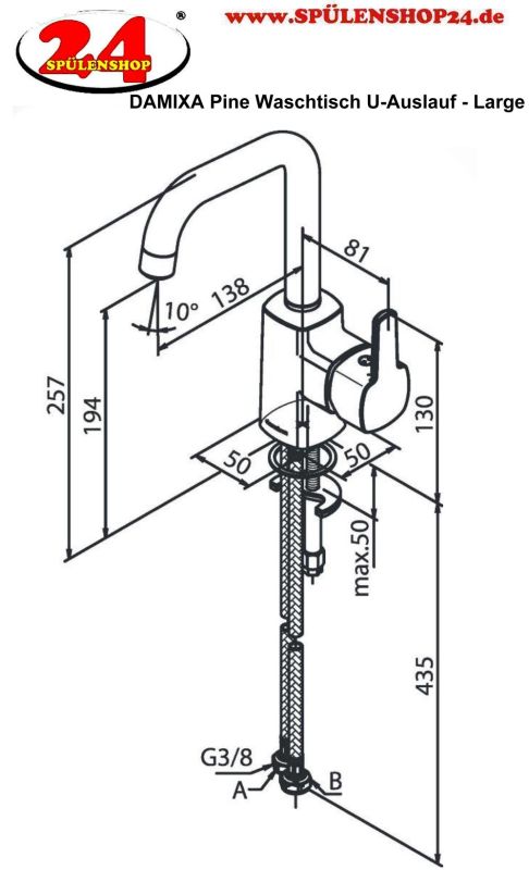 DAMIXA Pine Large Mattschwarz online kaufen | Spülenshop24