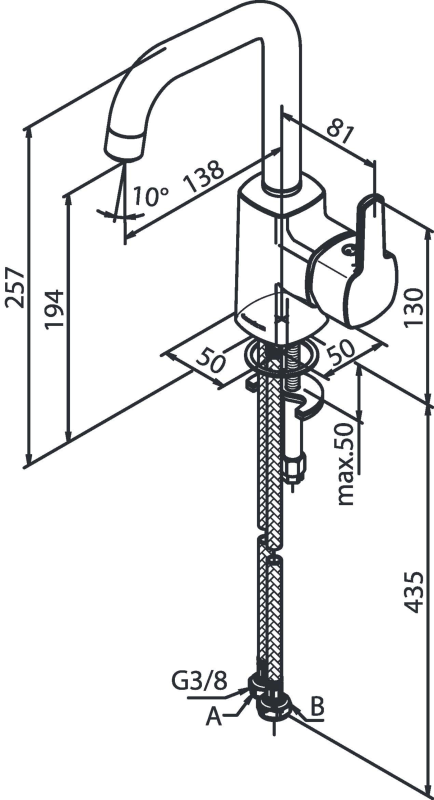 DAMIXA Pine Large Mattschwarz online kaufen | Spülenshop24
