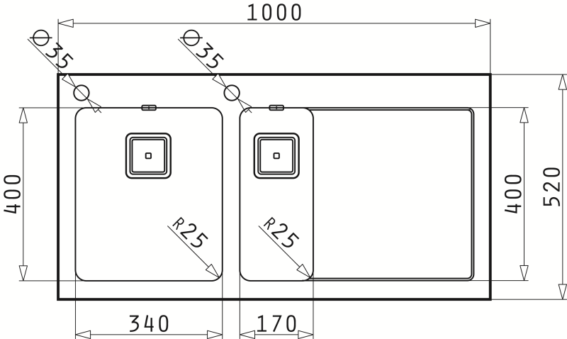 PYRAMIS CRYSTALON (100x52) 1 1/2B 1D kaufen | Spülenshop24