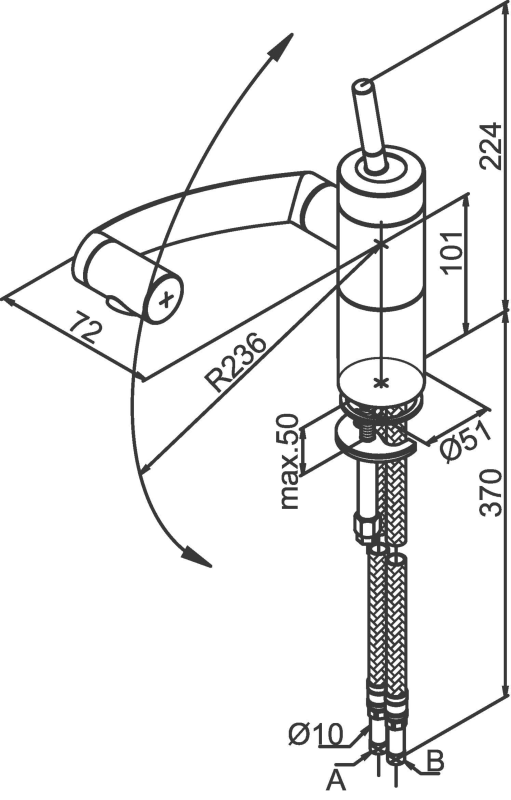 DAMIXA ARC Chrom / Schwarz günstig kaufen | Spülenshop24