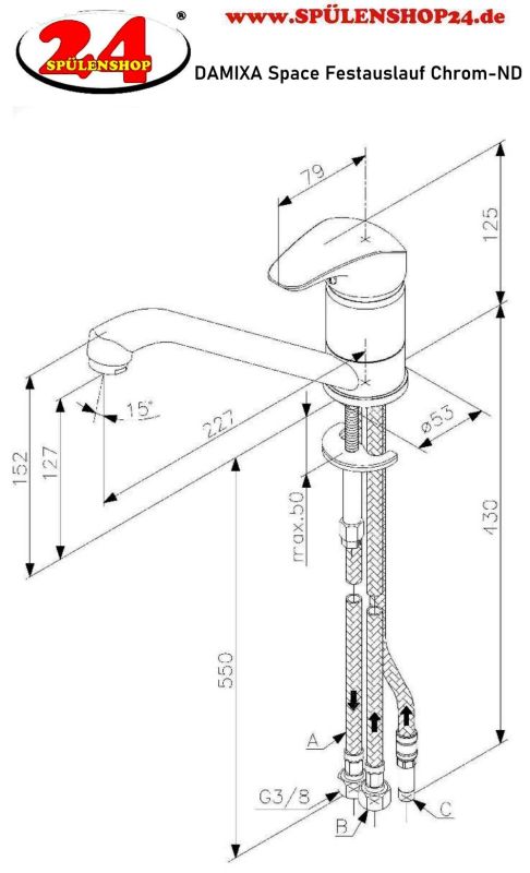 DAMIXA Space Chrom-ND jetzt günstig kaufen | Spülenshop24